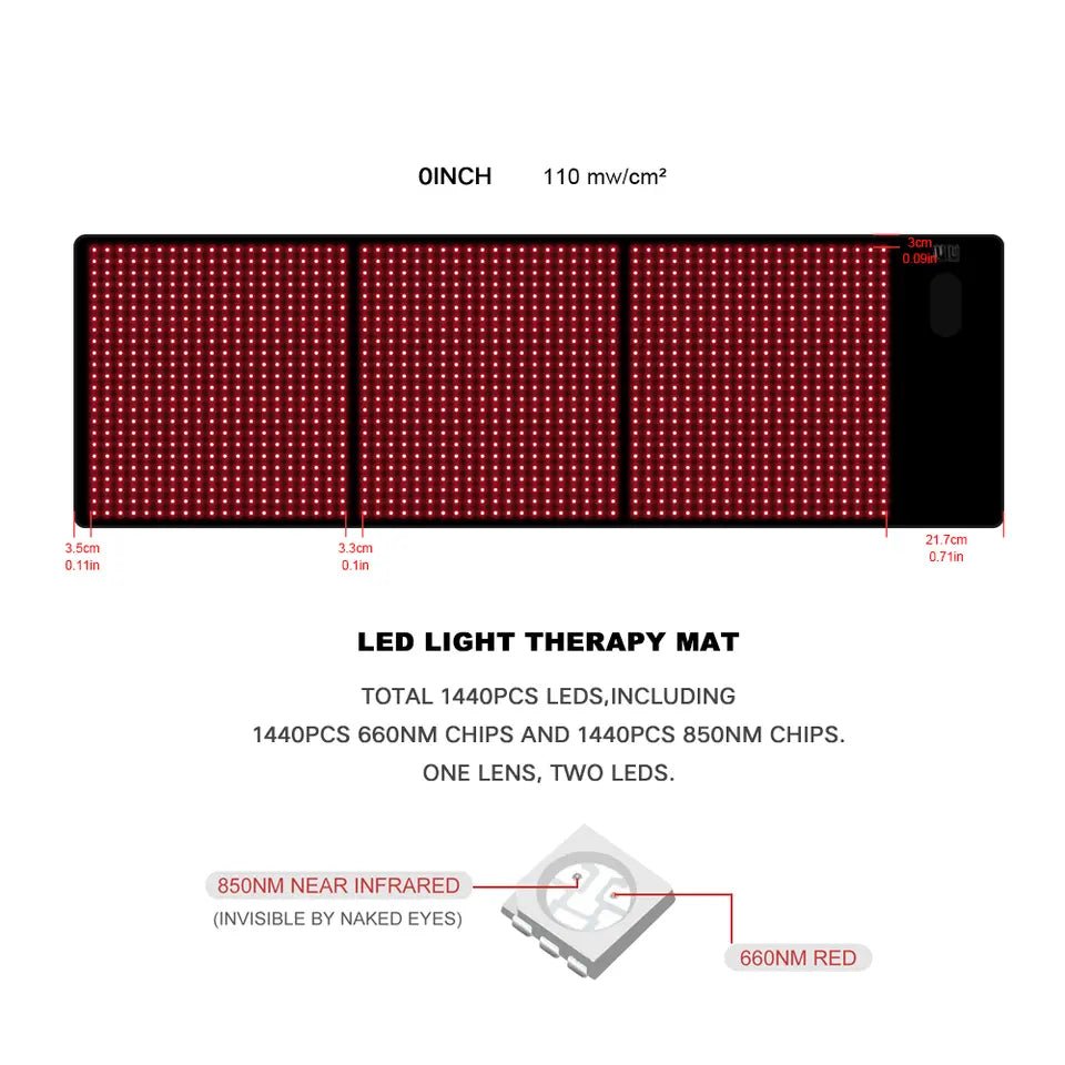 Full Body Near Infrared Red Light Therapy Mat