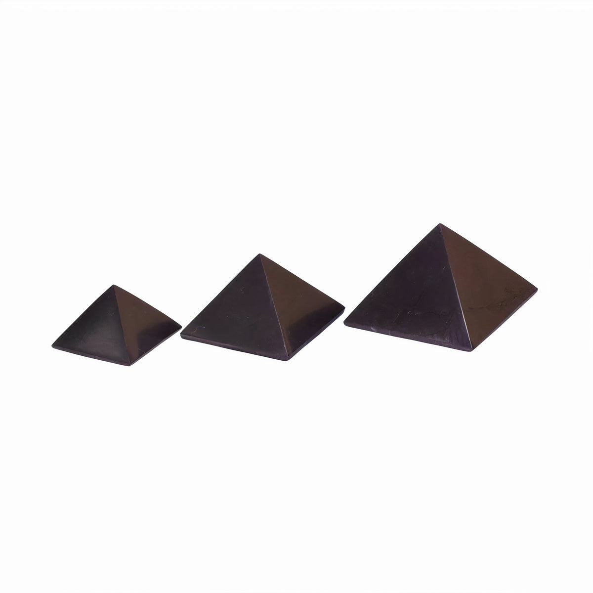 Shungite Pyramids Set - EMF Protection | 30mm, 40mm, 50mm